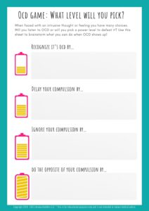 Ocd game therapist worksheet | AT Parenting Community