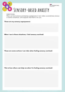 Sensory worksheet | AT Parenting Community